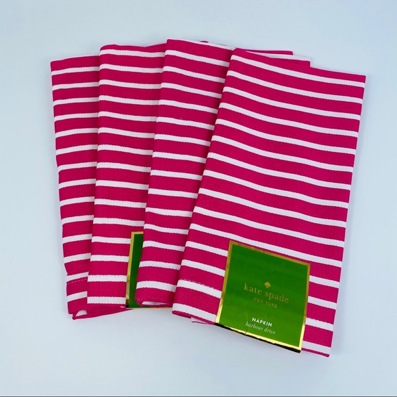 kate spade | Kitchen | Kate Spade Harbour Drive Fabric Napkins Set Of 4 ...